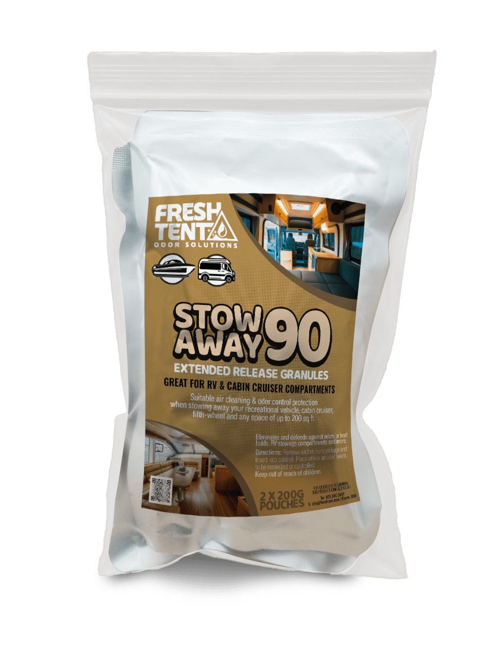 STOW-AWAY 90 | Low-Dose, Long-Lasting Granule Odor Control | 2/Pack